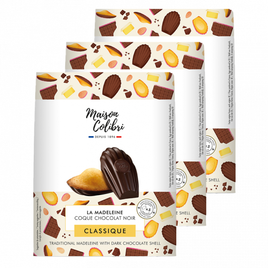 Madeleine with dark chocolate shell - Buy madeleine with dark chocolate shell | Maison Colibri