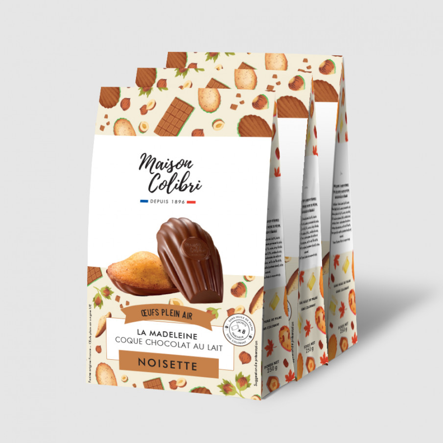 Madeleine Hazelnut Shell Milk Chocolate